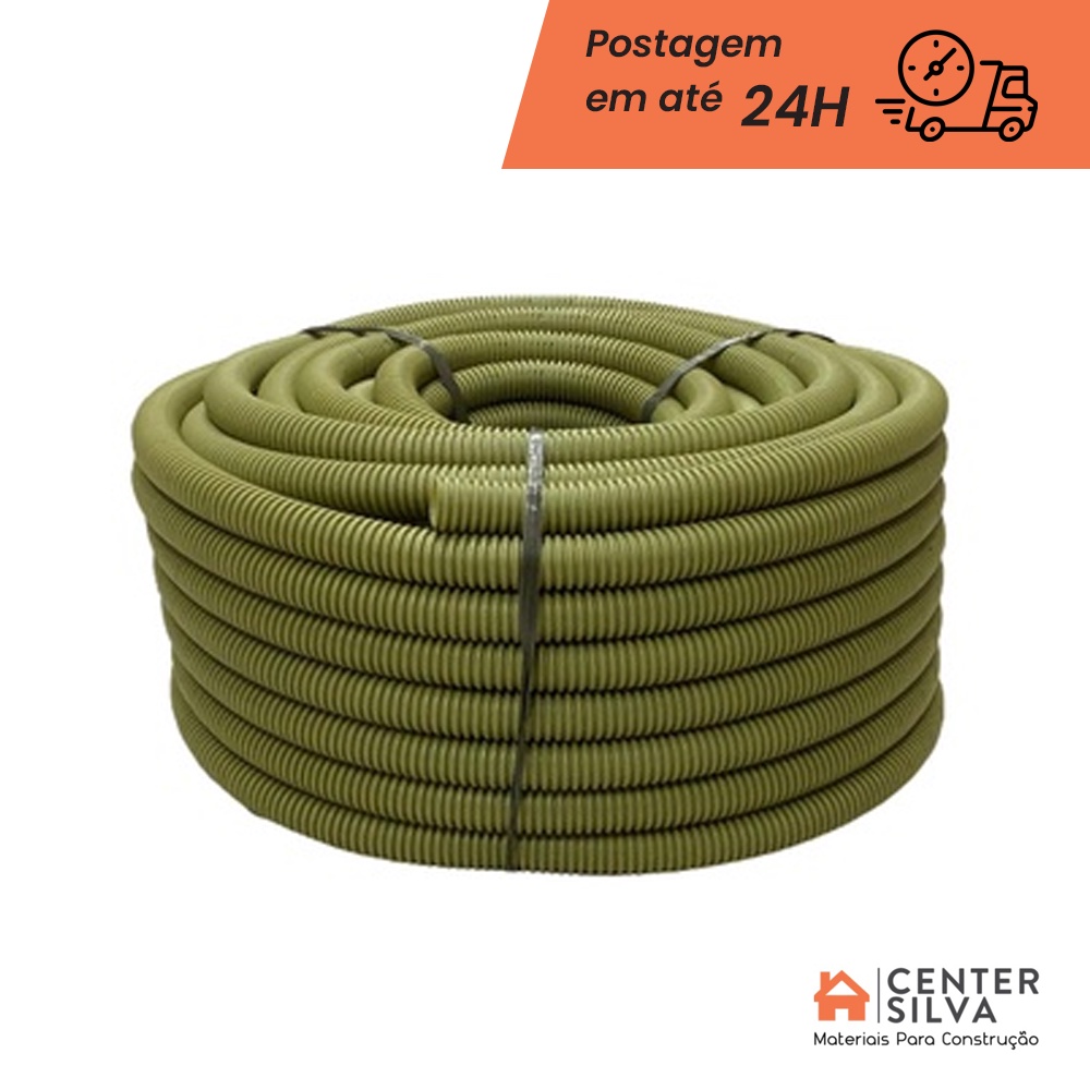 Conduite Eletroduto Corrugado 3/4 25mm Flexível Rolo 50 Metros Multiuso ...