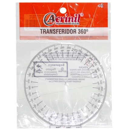 Regua Transferidor 360° Acrinil | Shopee Brasil