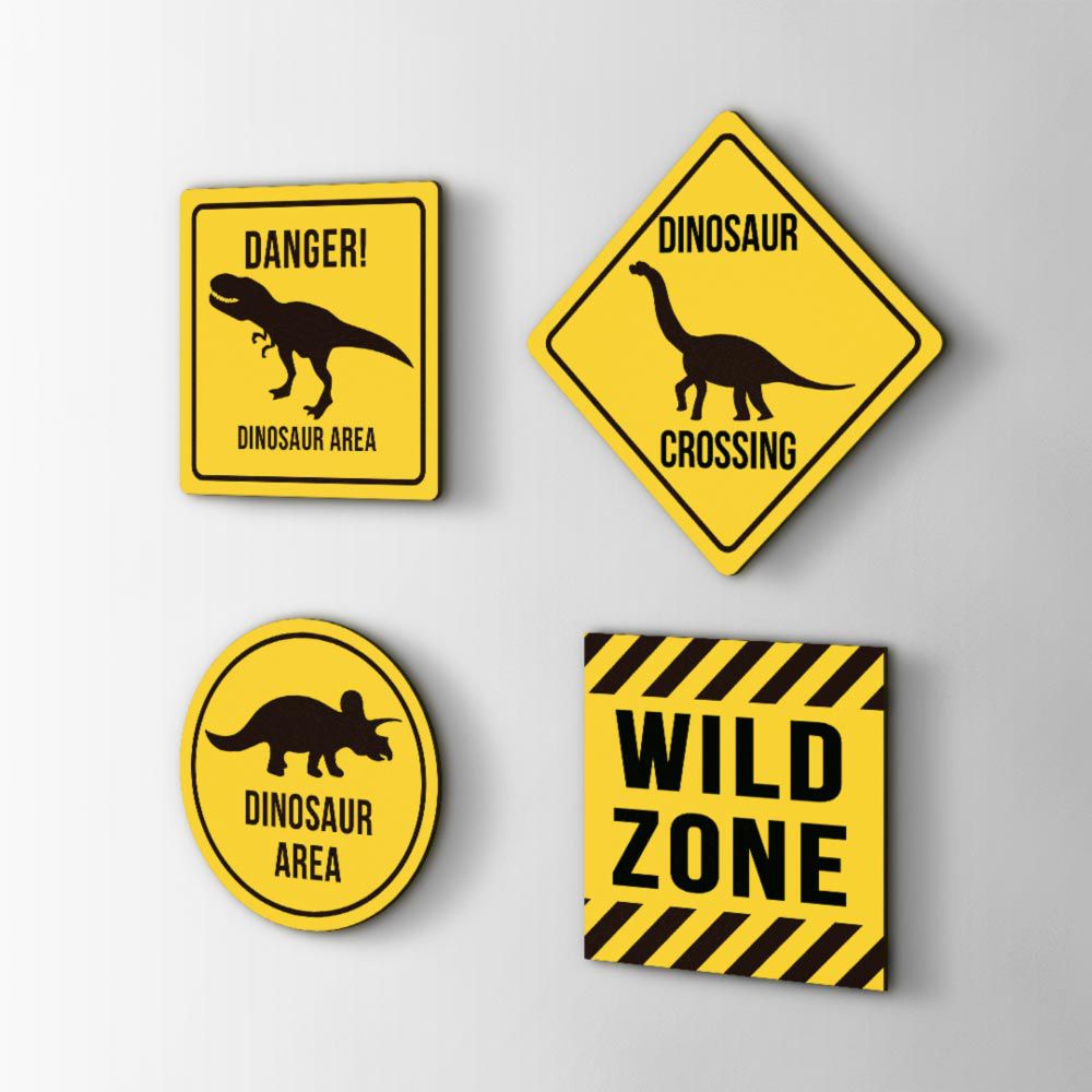 Kit Infantil 4 Placas Dinossauro Wild Zone Danger Jurassic Park Dino ...