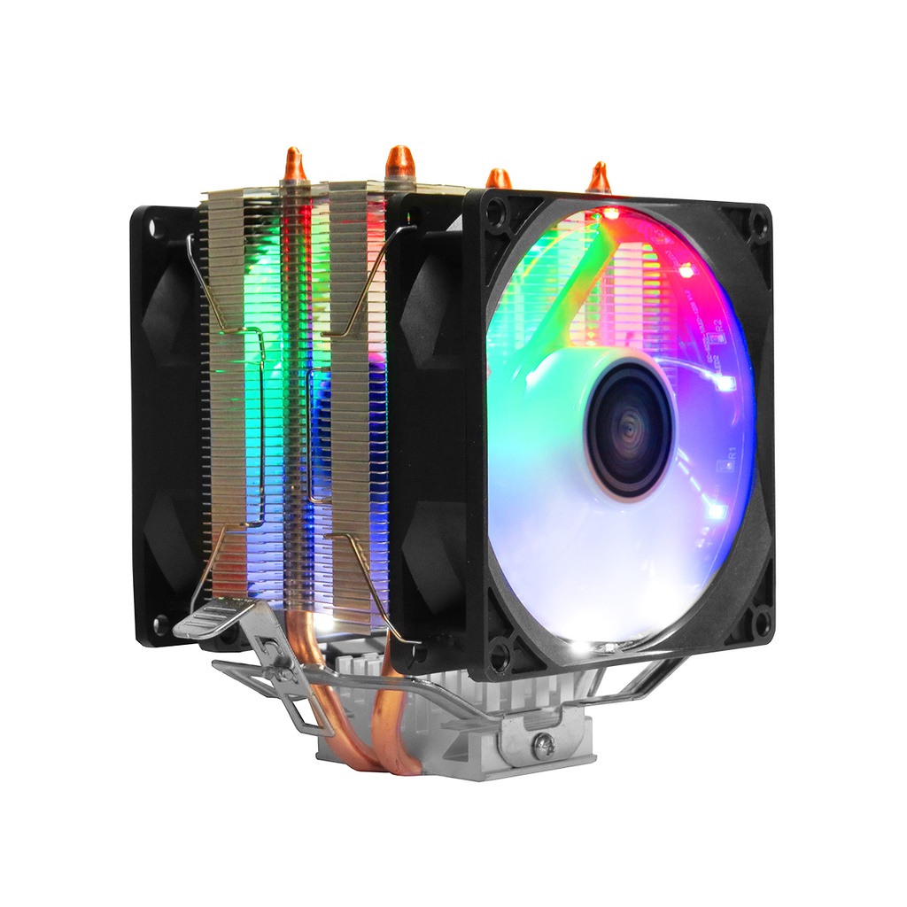 COOLER GAMER COM LED RGB 92MM COLORIDO PARA PROCESSADOR INTEL / AMD C ...