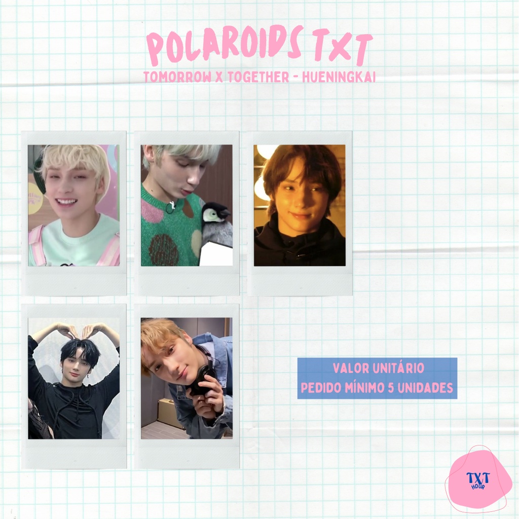 POLAROID TXT (TOMORROW X TOGETHER) HUENINGKAI | kpop fanmade | Shopee ...