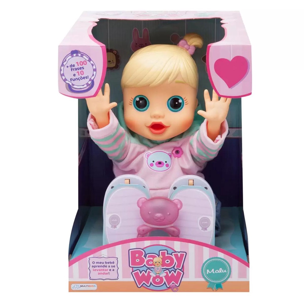 Boneca Baby Wow Malu Com Sons e Movimento - Multikids | Shopee Brasil