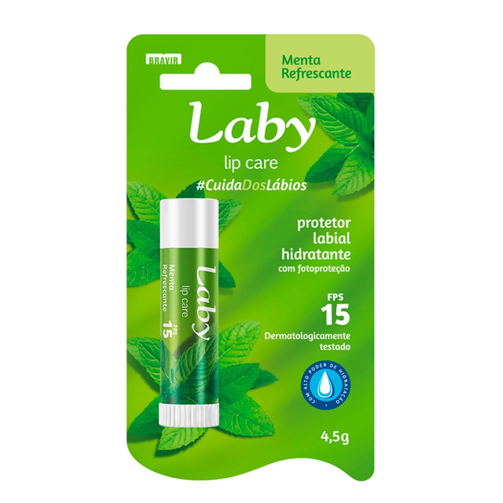 Protetor Solar Labial Laby FPS 15 Stick Sabor Menta com 4,5g | Shopee ...