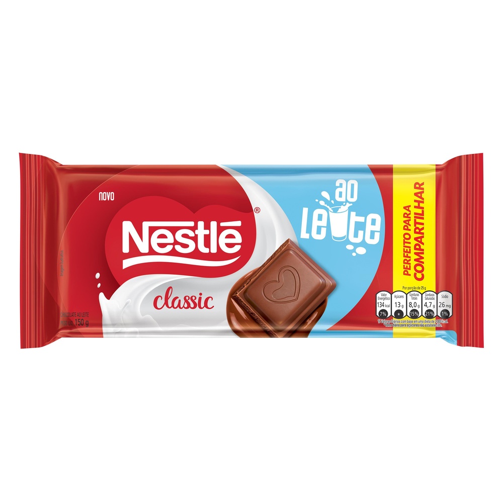 Chocolate CLASSIC ao Leite 150g | Shopee Brasil