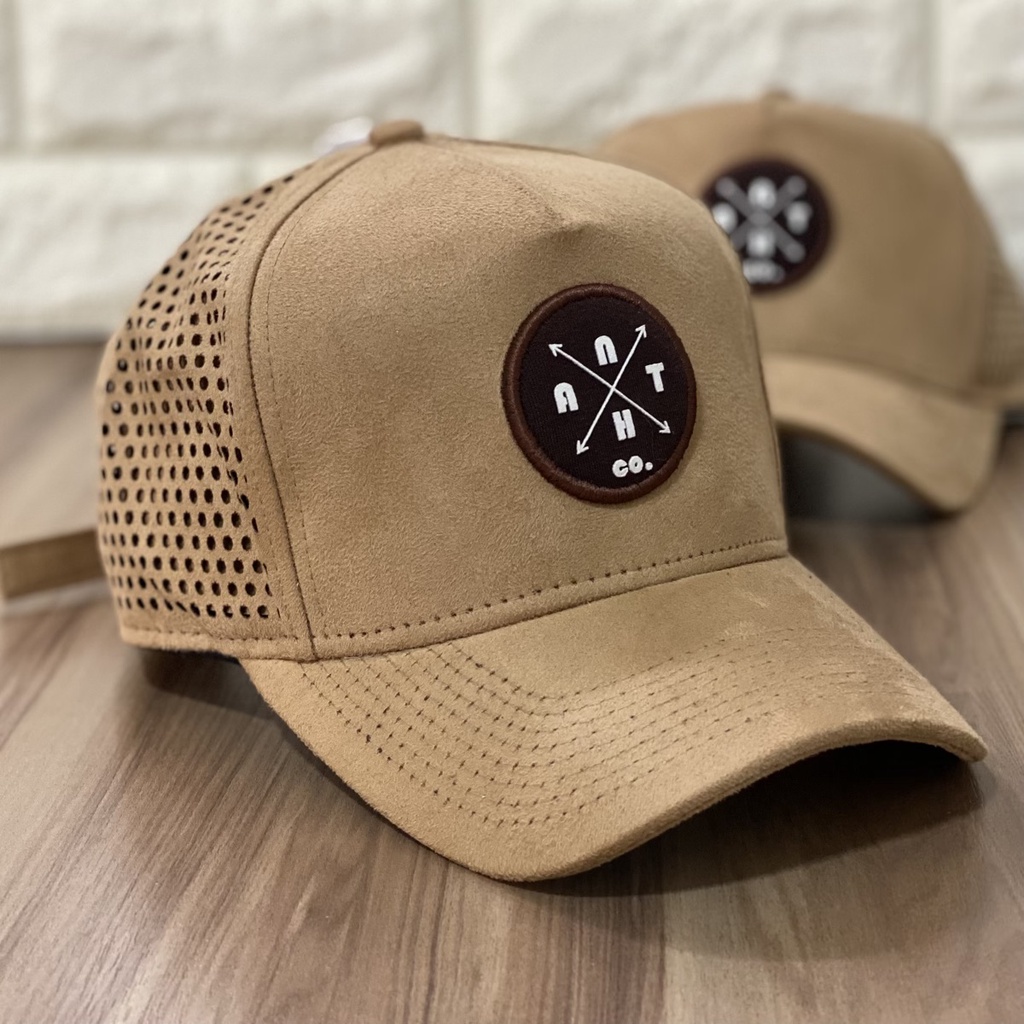 Boné Anth Co Perfurado Original tons de Bege fitao Melhor Qualidade do ...