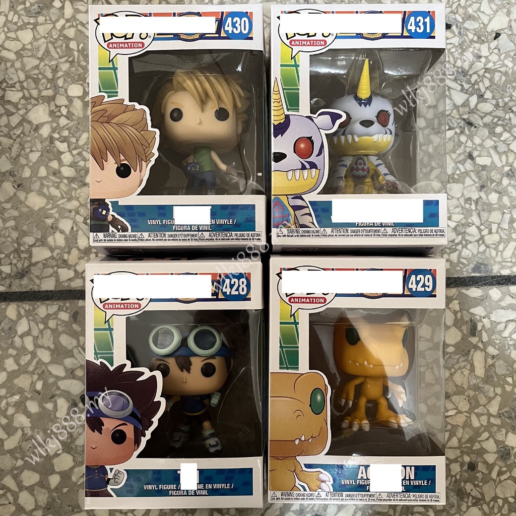 Funko Pop Digimon Adventure 428 Tai Taichi 430 Matt 429 Agumon 431 ...