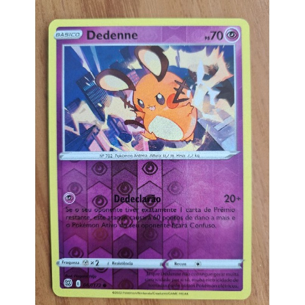 Card Pokémon Dedenne Reverse Foil Original e Nova | Shopee Brasil
