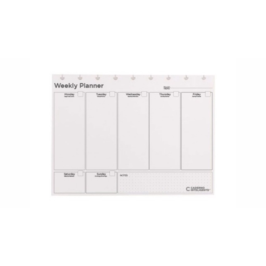 Refil Weekly Planner - Grande - 120g - Caderno Inteligente | Shopee Brasil