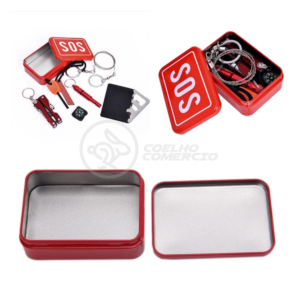 Mini kit SOS Tz-02 para Acampar Compacto Ferramentas de Sobrevivência ...
