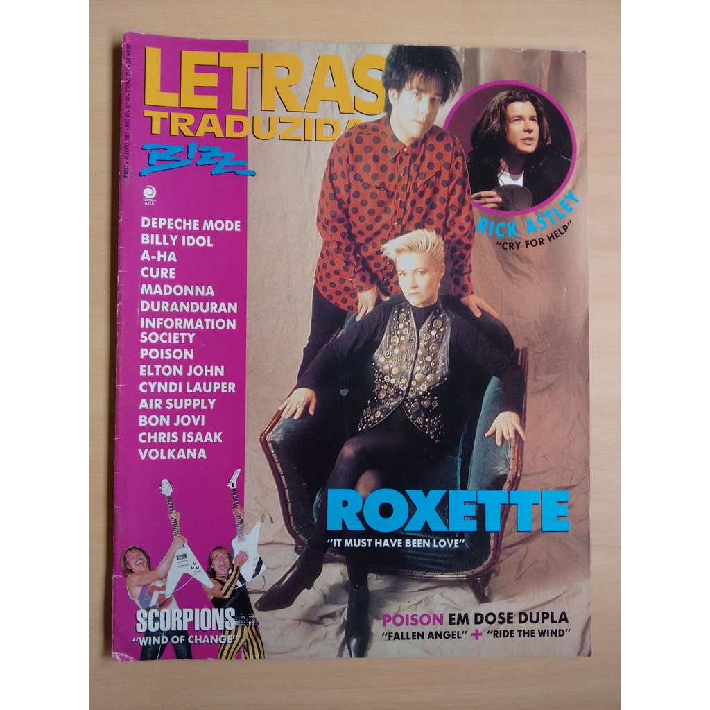Revista Letras Traduzidas 73 Roxette Madonna Cure Elton 626v | Shopee Brasil