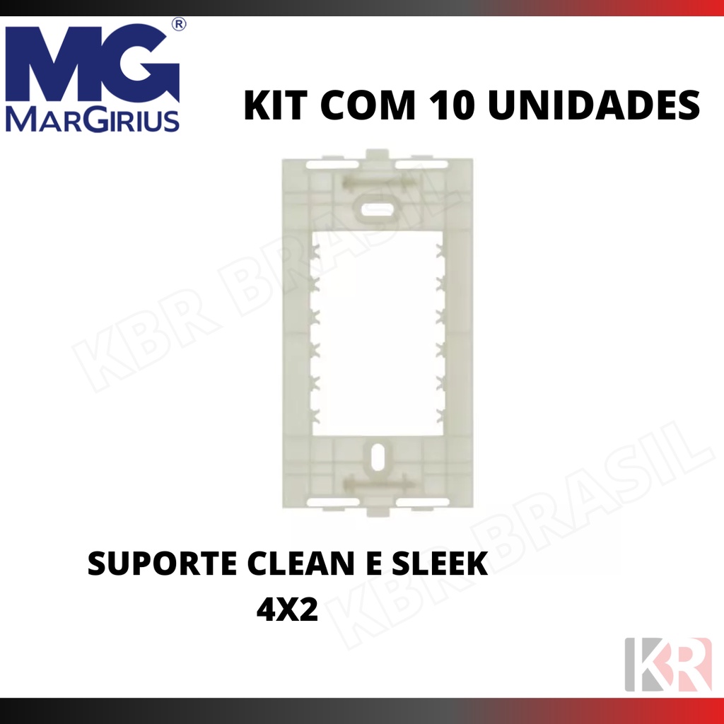 kit com 10 Suporte 4x2 Sleek e Clean - Margirius | Shopee Brasil
