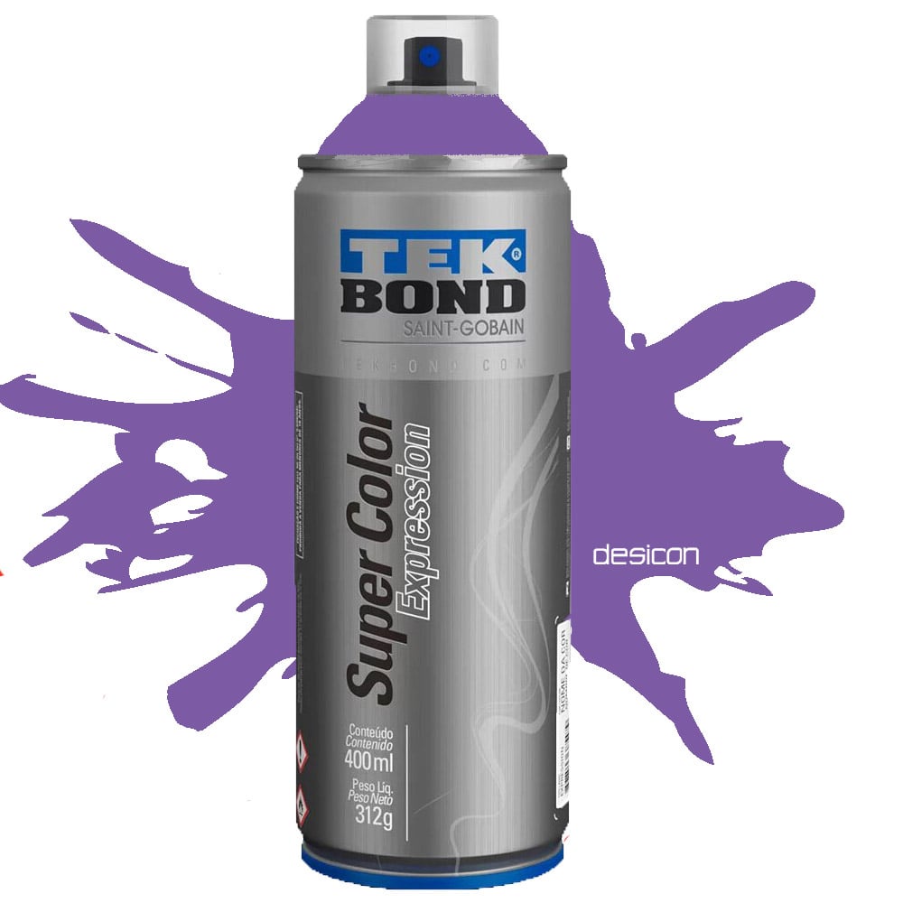 Tinta Spray Ultravioleta 538 Expression 400ML 312G Tekbond | Shopee Brasil