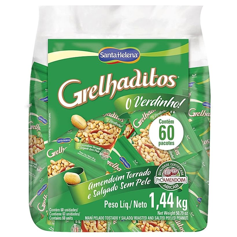 Amendoim Grelhaditos Santa Helena - 60un de 24g | Shopee Brasil