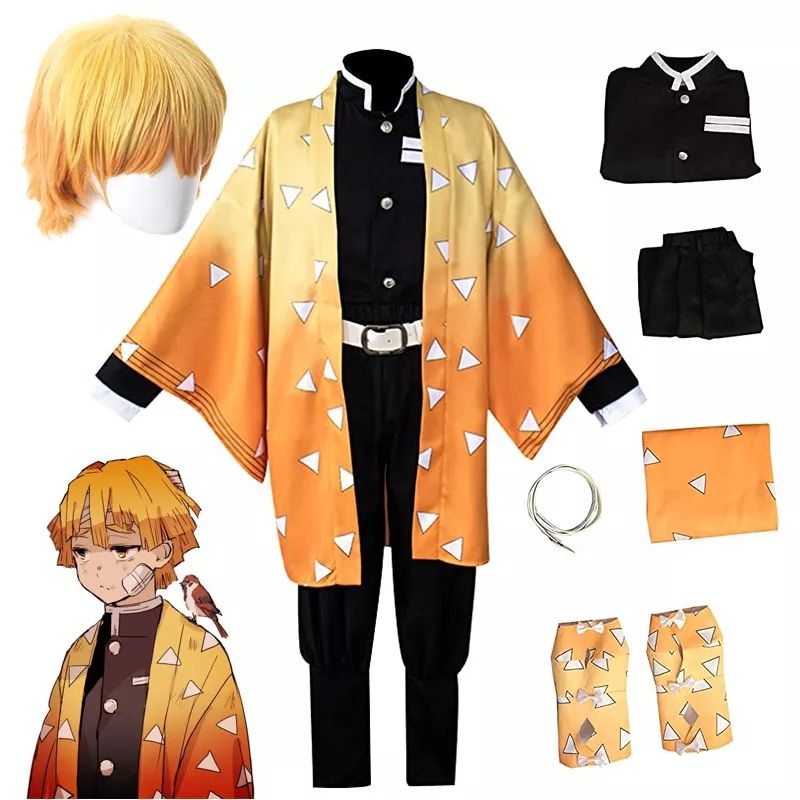Cosplay completo Zenitsu Agatsuma - Kimetsu no Yaiba | Shopee Brasil
