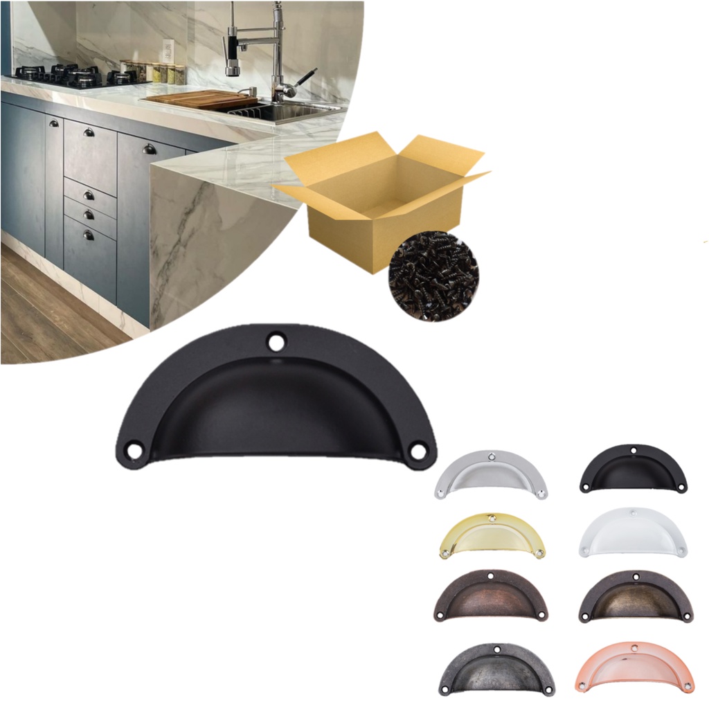 Puxador concha para móveis Puxadores de gavetas colonial Puxador de ...