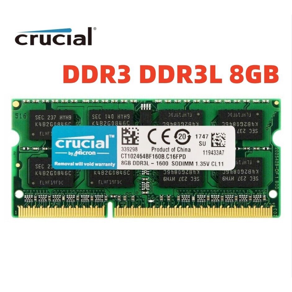 Crucial DDR3L 4GB 8GB 1066MHZ 1333mhz 1600MHZ 1.35V SO-DIMM RAM DDR3 Memória Para Notebook ...