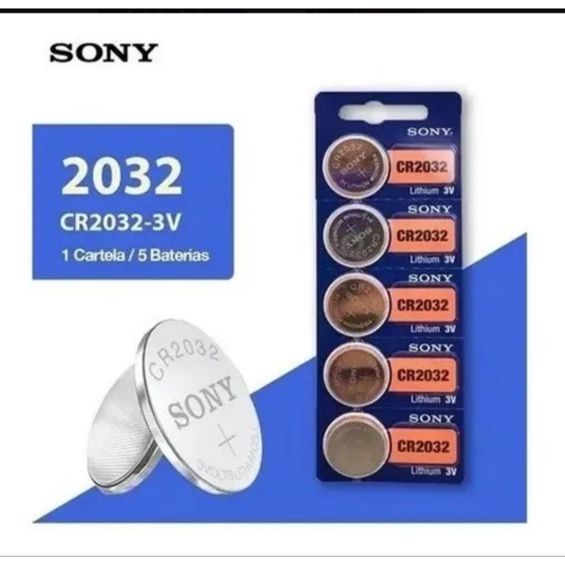 bateria 2032 Sony cartela c/ 5 unidades | Shopee Brasil