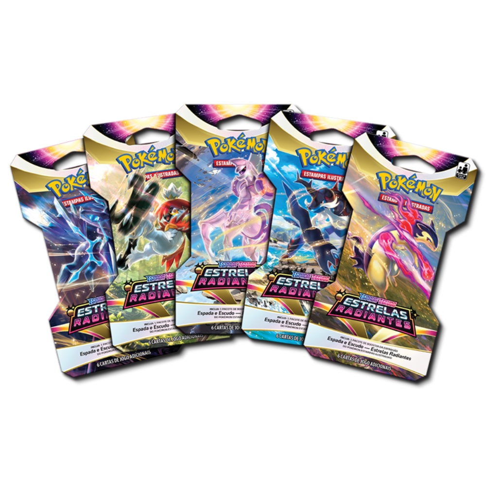 Kit 5 Pokémon Pacote 6 Un Espada e Escudo Estrelas Radiantes | Shopee ...