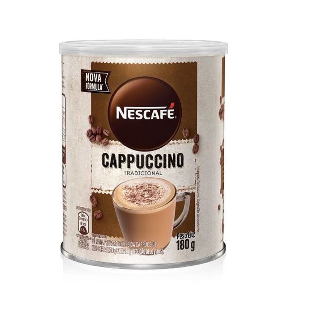 NESCAFE CAPPUCCINO Tradicional Lata 180g | Shopee Brasil