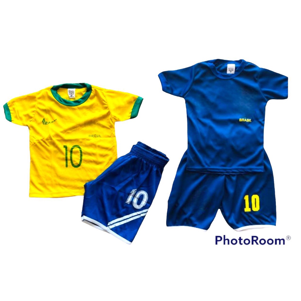 Conjunto Infantil Brasil Copa Unissex Shopee Brasil