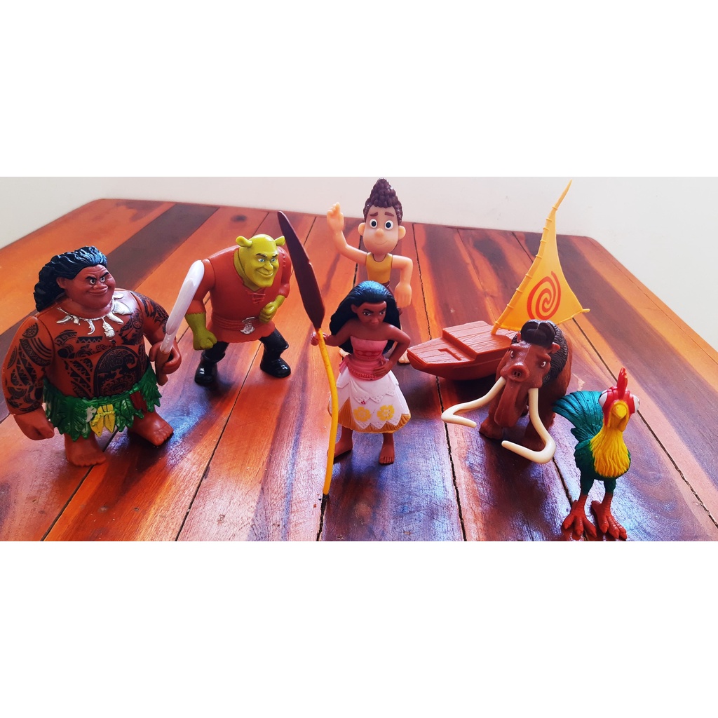 PROMOÇÃO Shrek Moana Era do gelo Luca Hei hei Maui Manny Alberto ...