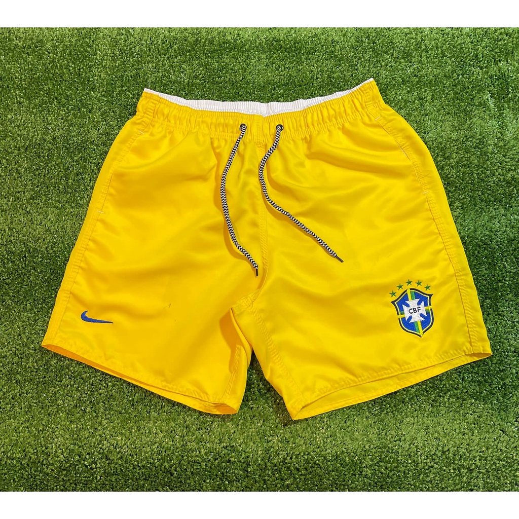 Short Seleção Brasileira Tactel Bordado Seleção do Brasil Neymar Copa ...