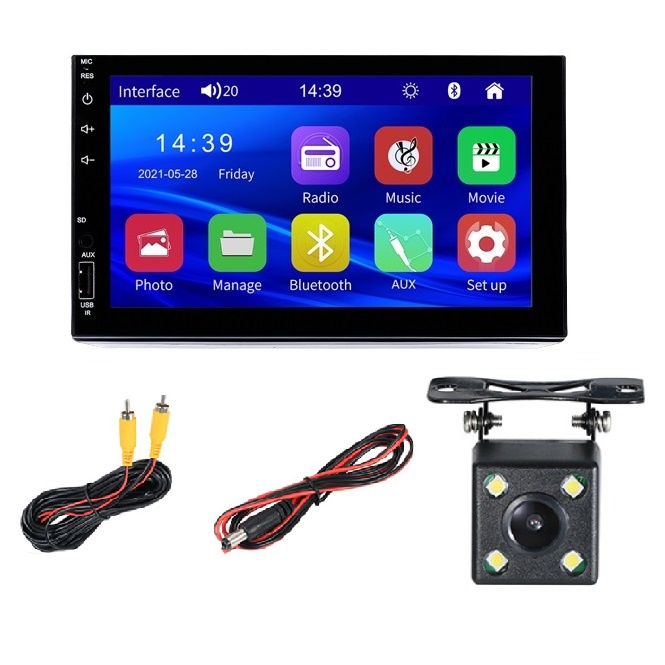 Multimídia MP5 Bluetooth Com Tela de 7 Polegadas Capacitiva, USB, Espelhamento - 12v | Shopee Brasil