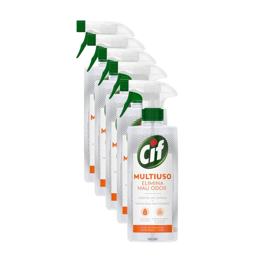 Kit 5 Multiusos Cif Elimina Mau Odor 500ml cada | Shopee Brasil