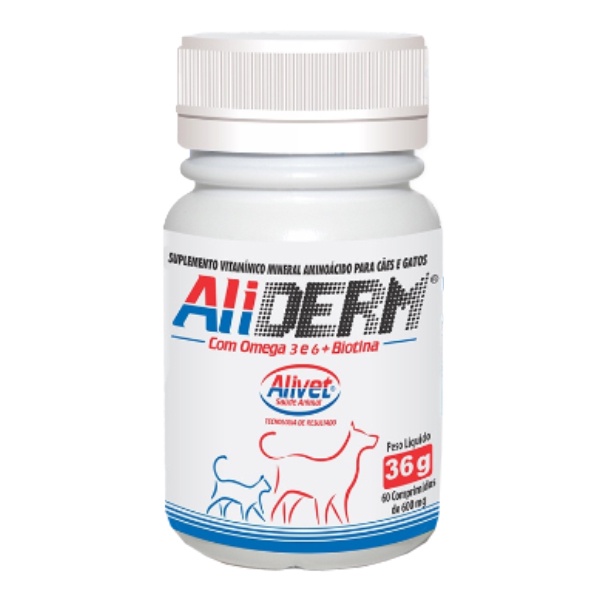 Aliderm com omega 3 omega 6 Biotina 36g 60 Comprimidos 600mg | Shopee ...