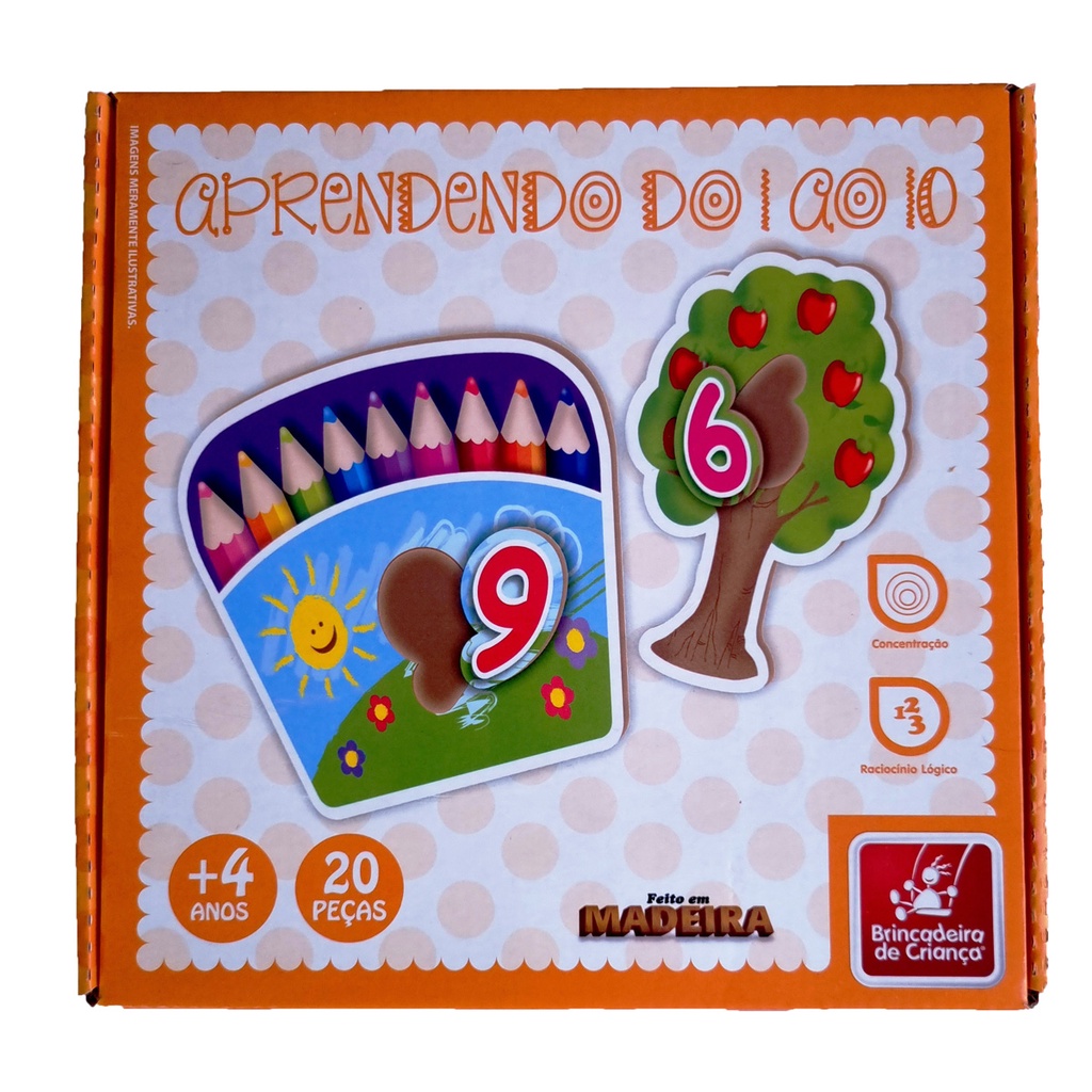 Quebra Cabeça em Madeira Aprendendo os Numeros do 1 Ao 10 - 9312 ...