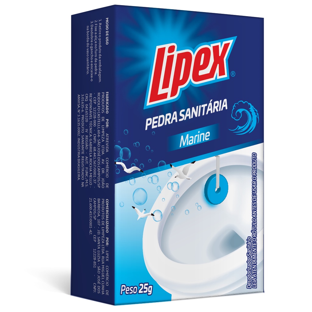 Pedra Sanitária Marine 25g - LIPEX | Shopee Brasil