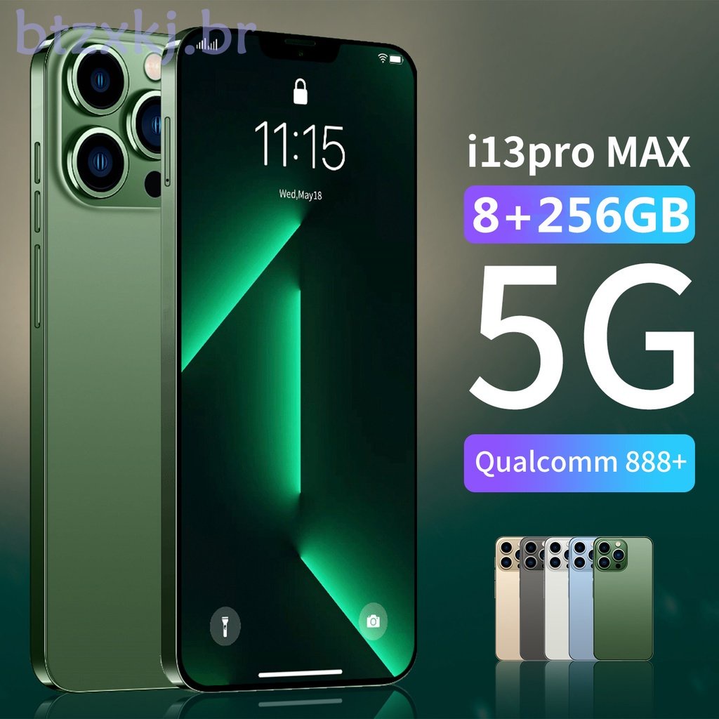 Smartphone Btzxkj.br I13 Pro Max 6,7 Polegadas Telefones Celulares Android 8 256GB - Escorrega o ...