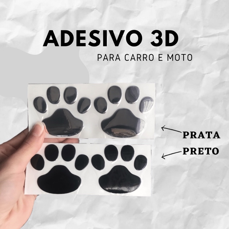Adesivo 3D de patinhas | Shopee Brasil