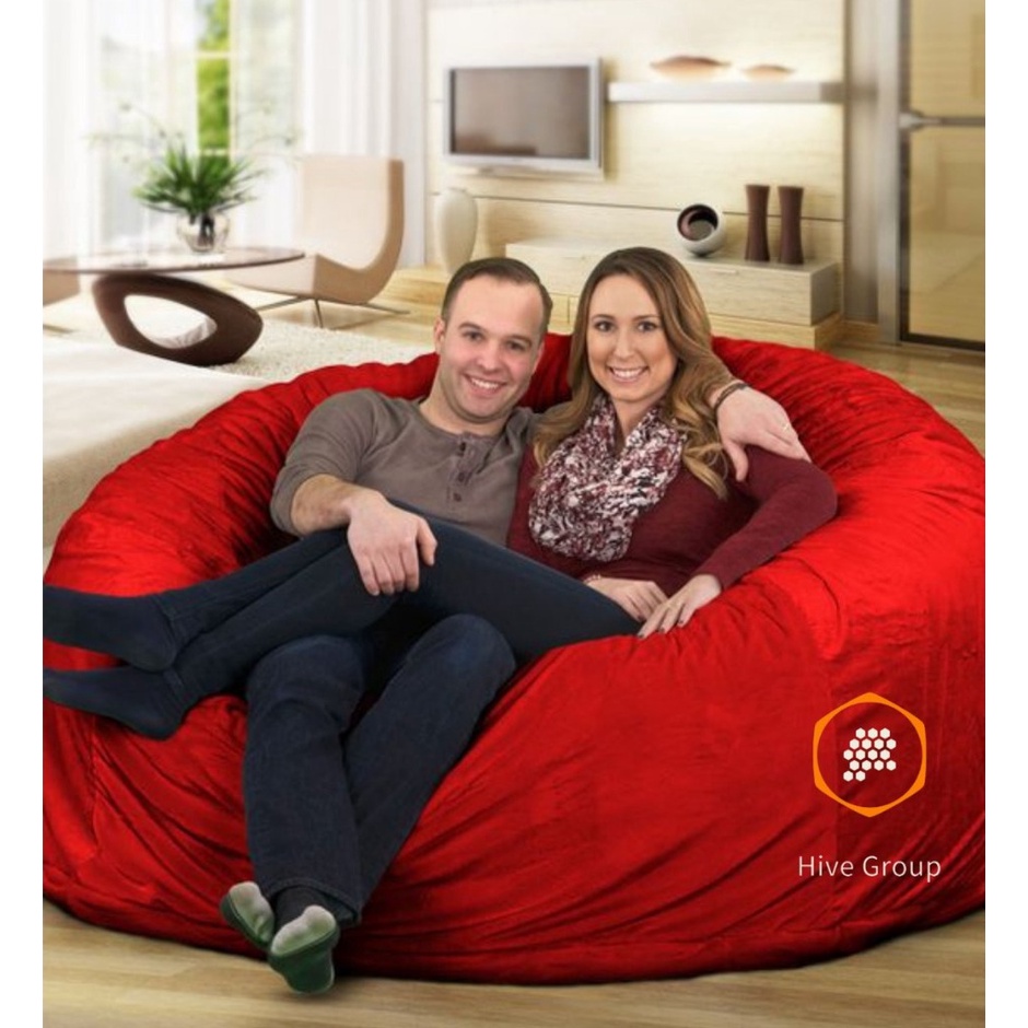 PUFF GIGANTESCO CASAL 180X100 SEM ENCHIOMENTO TECIDO SUEDE | Shopee Brasil