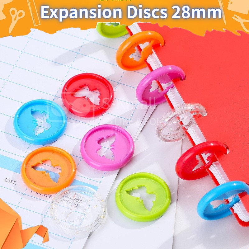 30PCS Expansion Discs 28mm Multicolor Binding Ring Discs for Notebooks ...