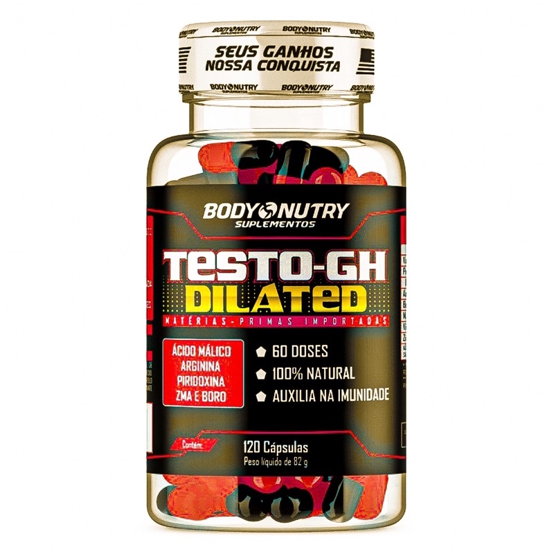Suplemento Testo-Gh DILATED, pote 120 cápsulas, Body Nutry | Shopee Brasil