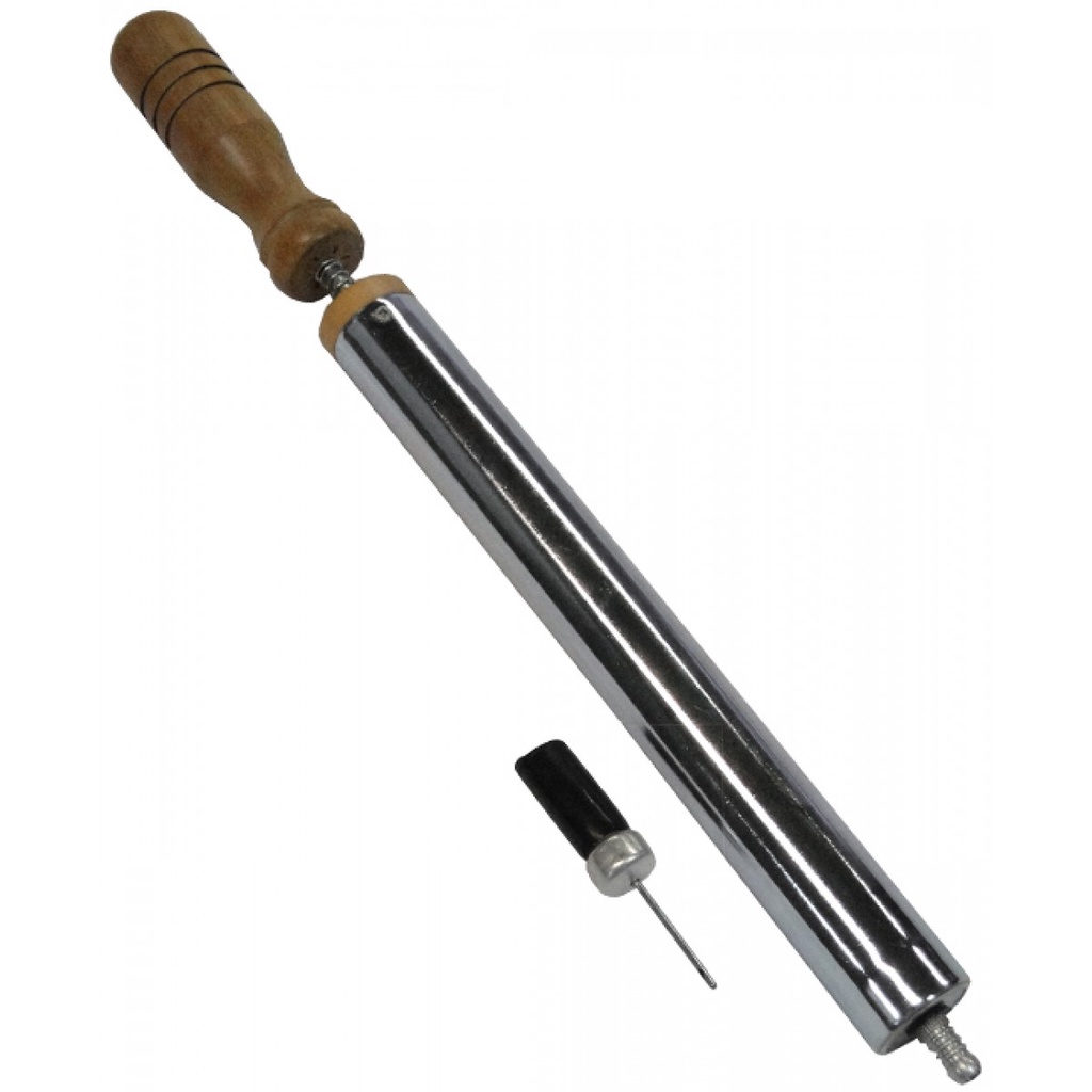 Bomba de Ar Aço Cromada com Cabo de Madeira de Mão/Bico para encher ...