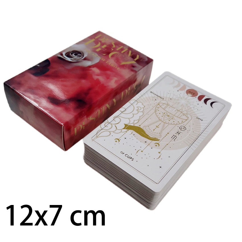 12x7 cm Jogo De Cartas Manual De Papel De Baralho Destiny Tarô | Shopee ...