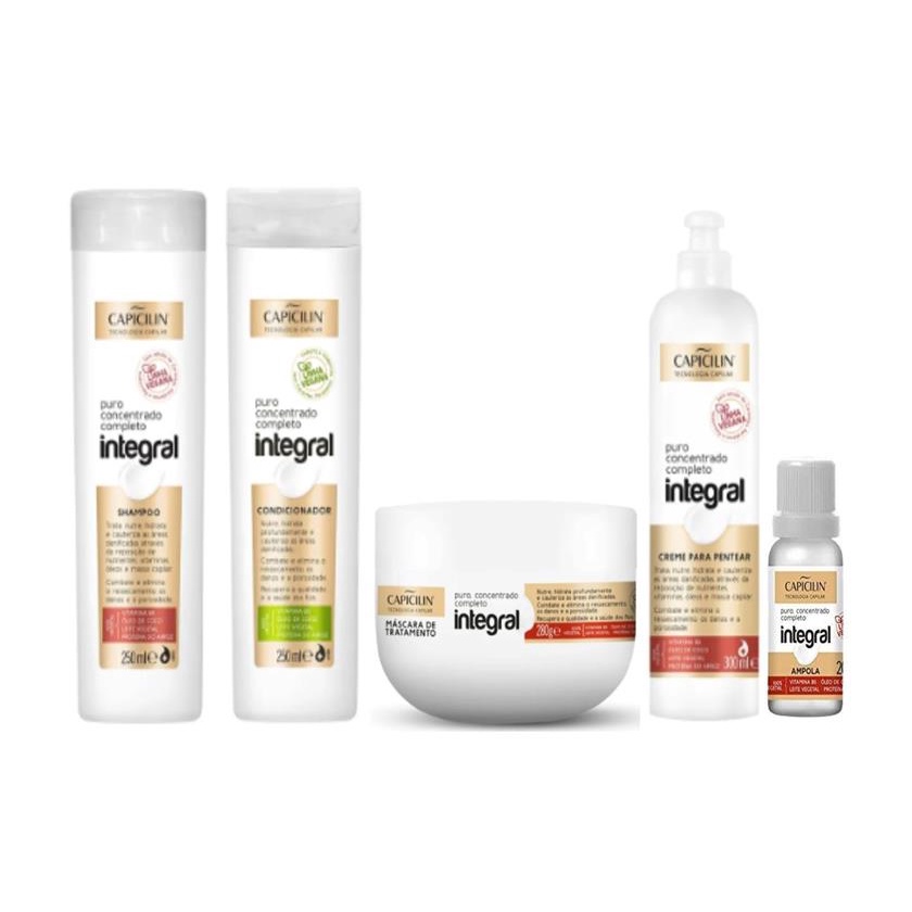 Kit Capiclin Integral - Shampoo + Condicionador + Mascara + CPP ...