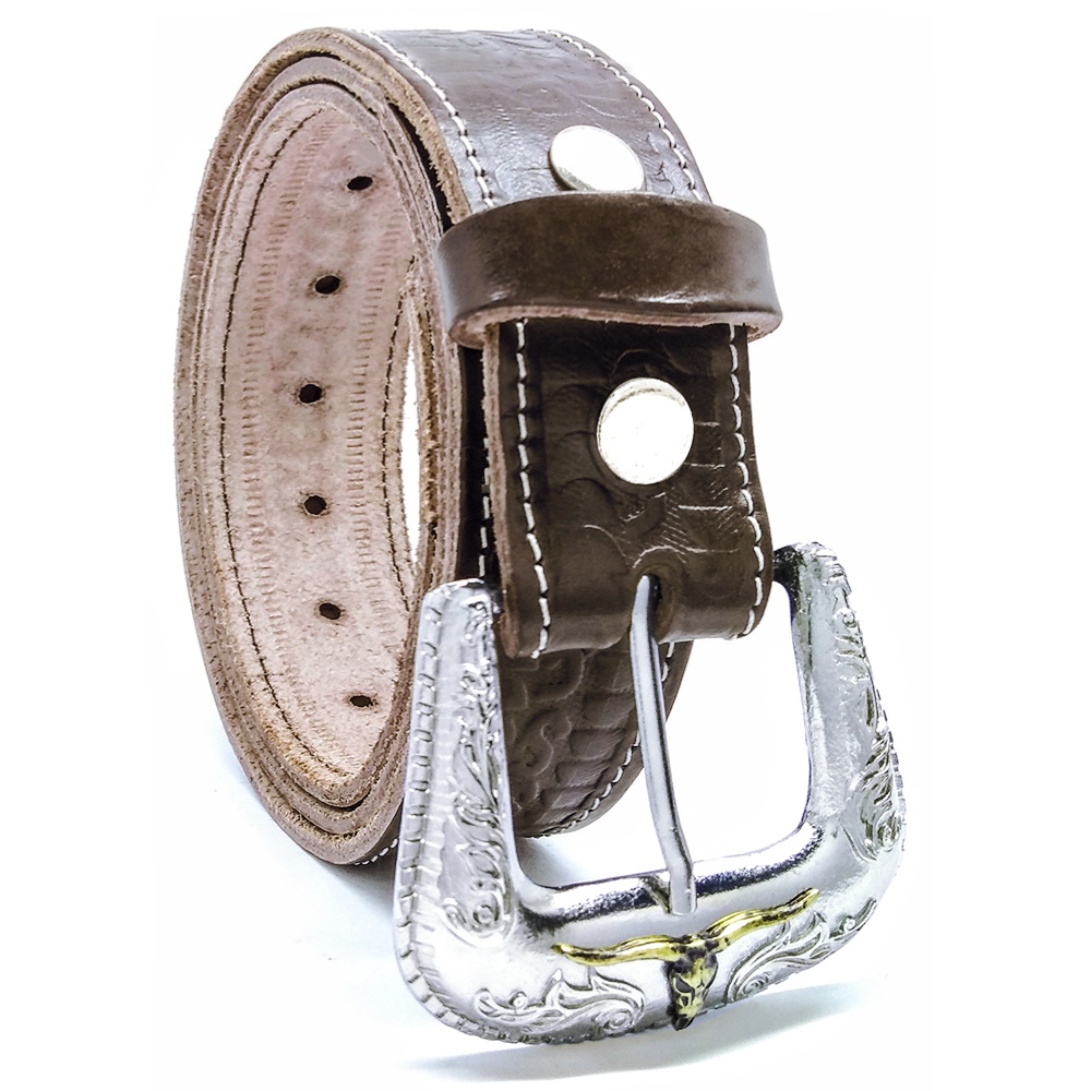Cinto American Longhorn Couro Country Fivela Cowboy Original | Shopee ...