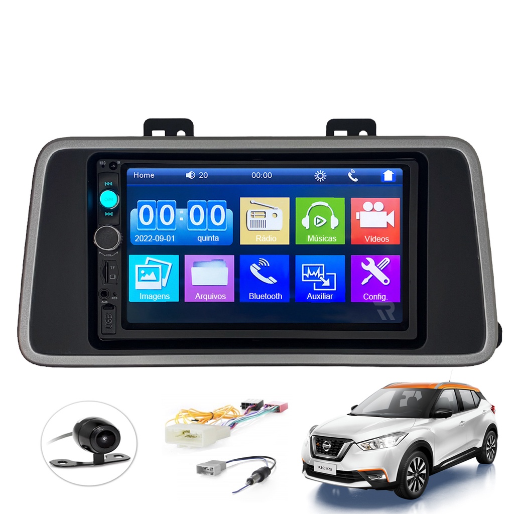 Kit Central Multimidia DVD 2 Din Mp5 Nissan Kicks 2016 a 2021 | Shopee ...