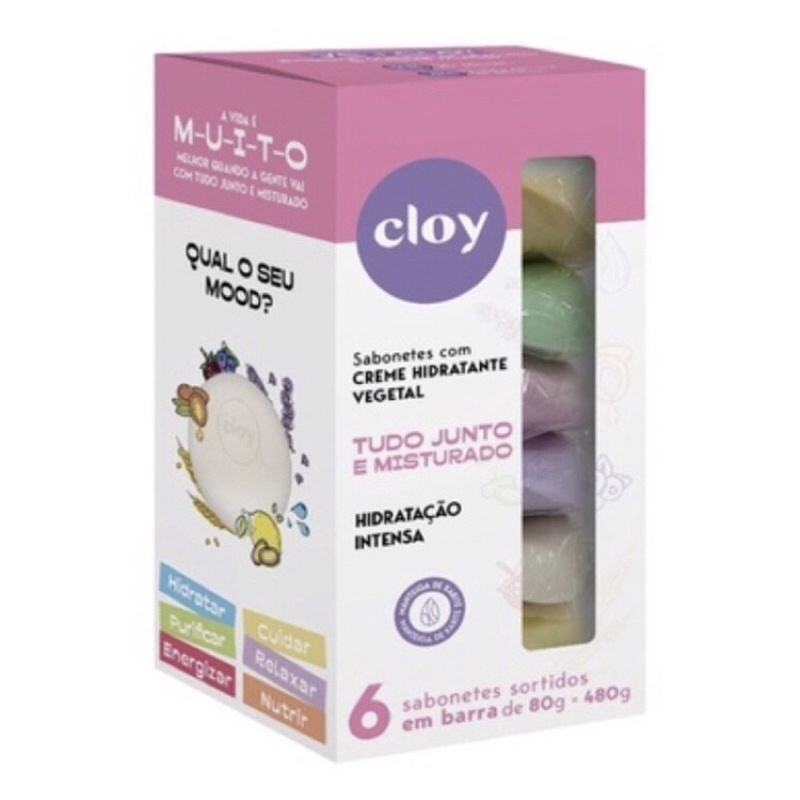 SABONETE EM BARRA CLOY- KIT C/ 6 UN | Shopee Brasil