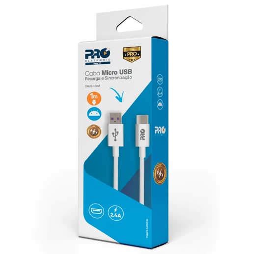 Cabo Micro Usb V8 Android 1m Carregador Celulares e Dados Pro | Shopee ...