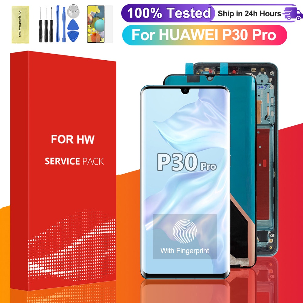 Tela Original AMOLED Para Montagem Digitalizador De LCD Huawei P30 Pro ...