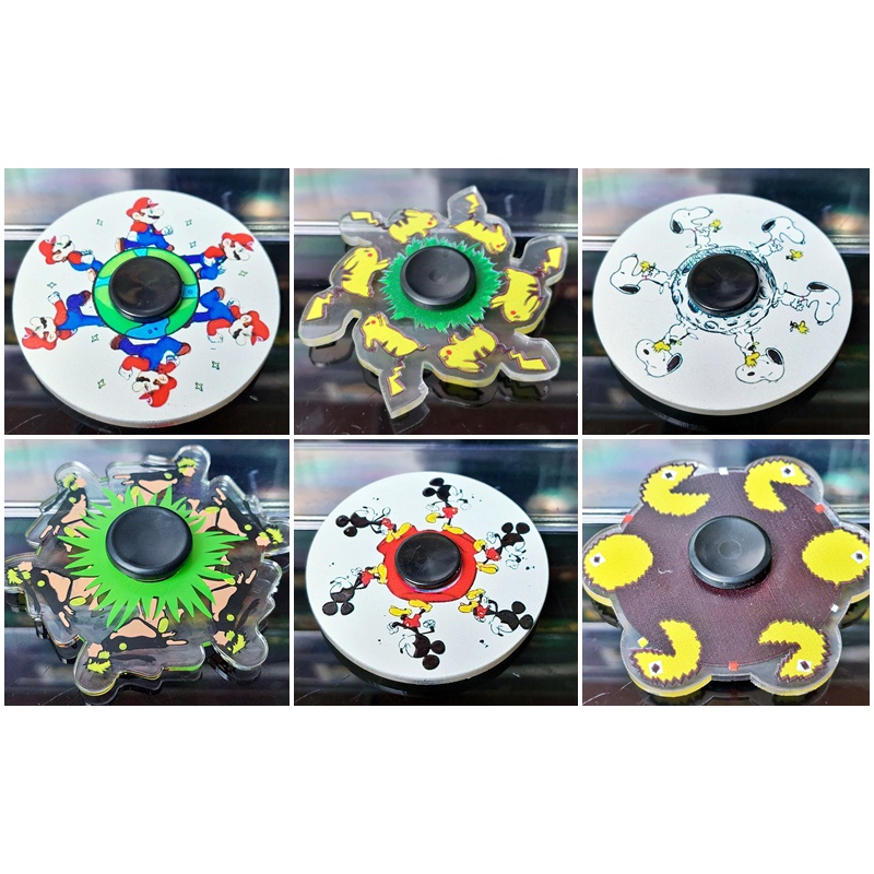 Fidget Spinner 3D Personagens Anime e Jogos Mario Pokemon Naruto Pacman ...