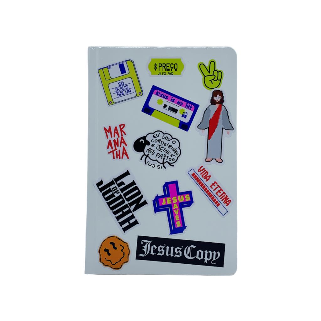 Bíblia Sticker Branca Jesuscopy | Shopee Brasil