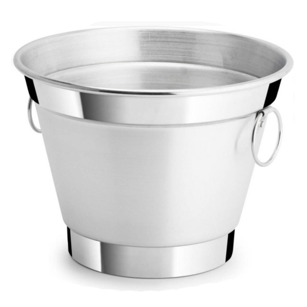 Balde 6 Litros de Alumínio/Inox para Colocar Gelos e Bebidas com duas ...