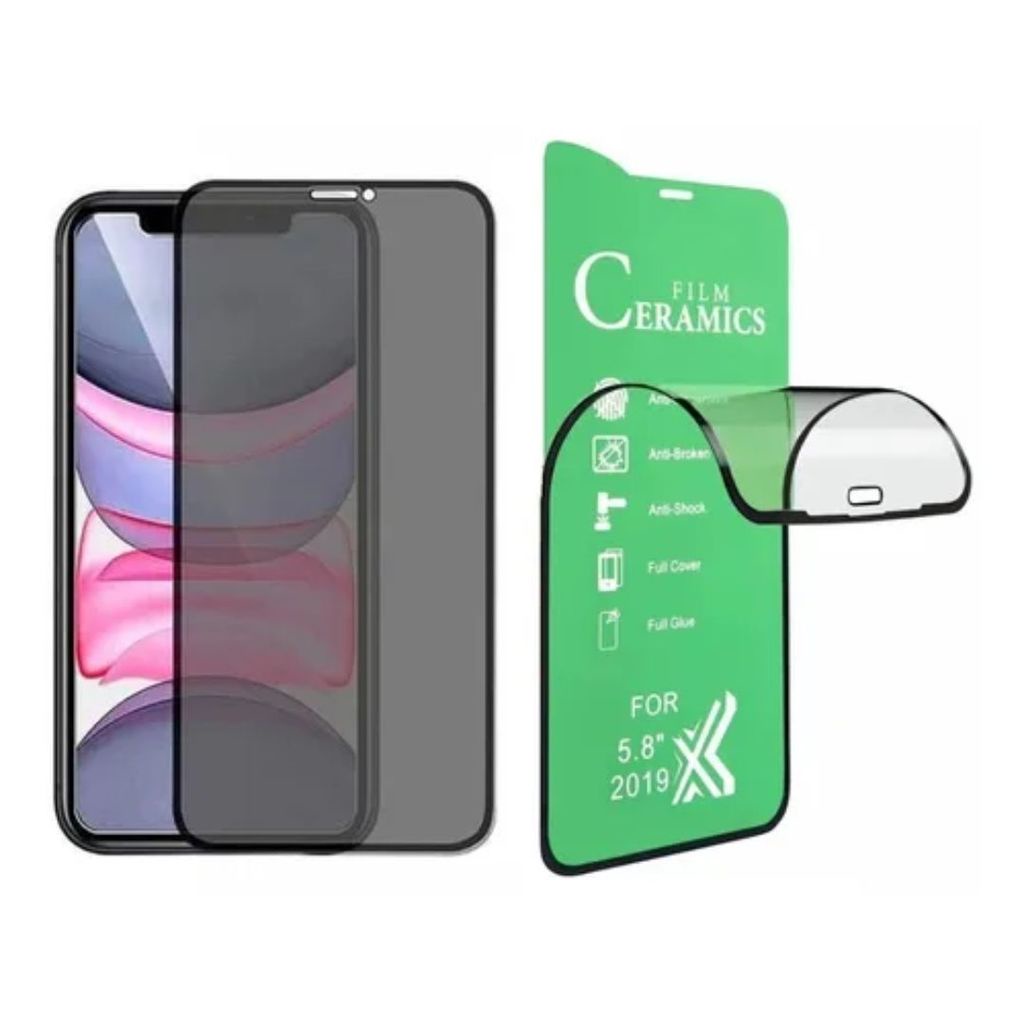 Película 3d 9d Ceramica Privacidade Fosca Anti Spy Para Iphone 15 14 13