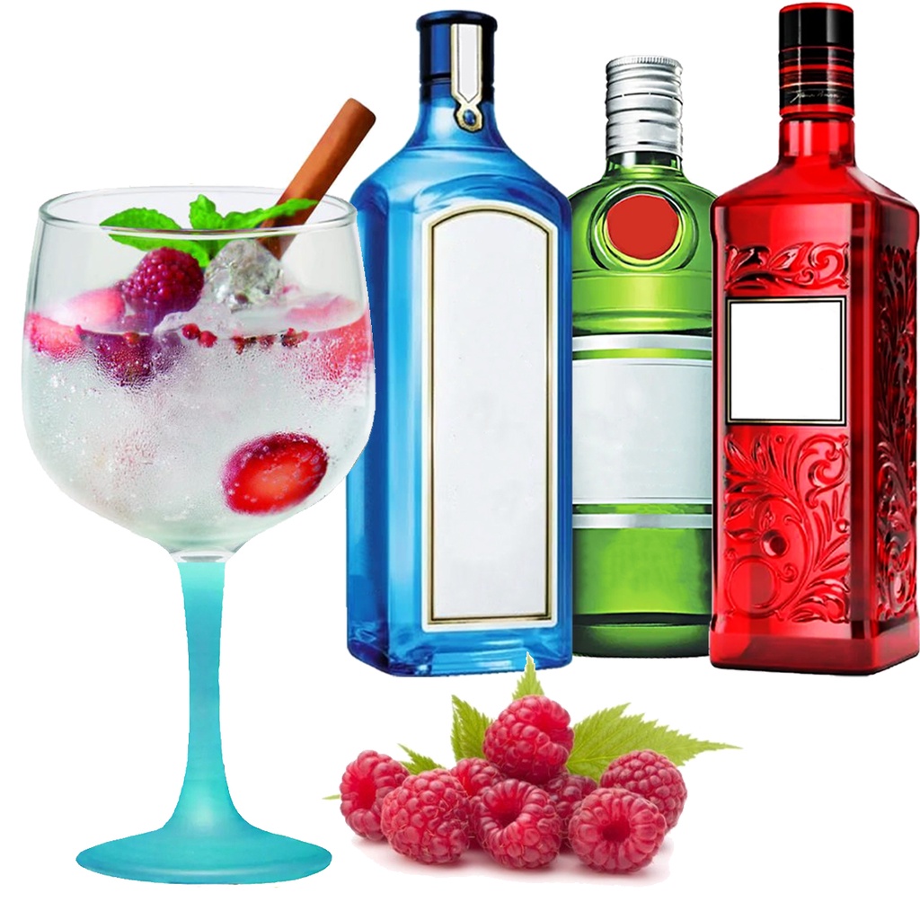 Taça Ibiza Para Gin 720ml em Vidro - Com Haste Azul | Shopee Brasil