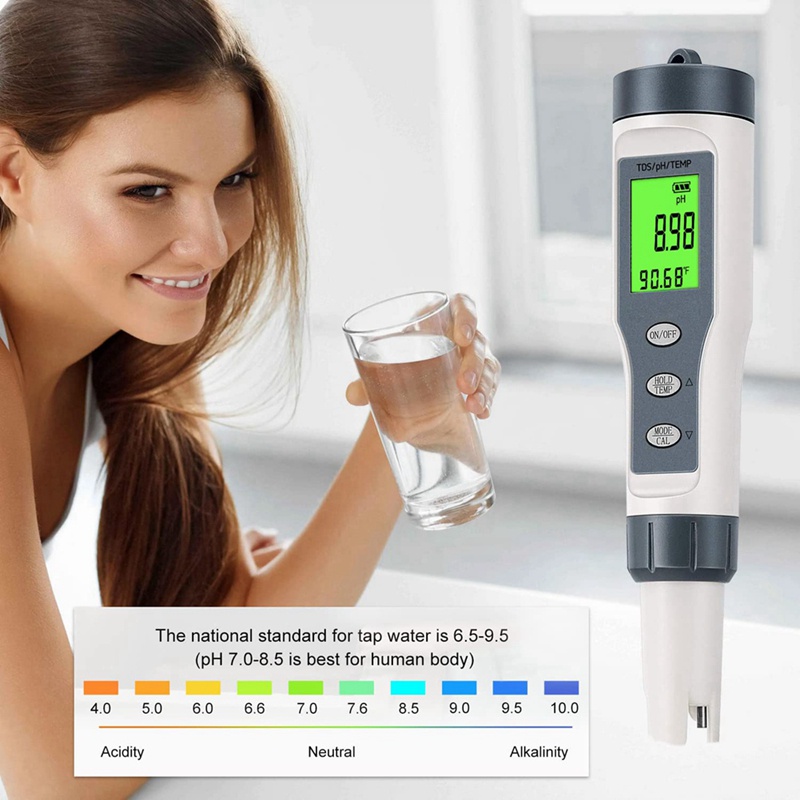 Medidor Digital De PH 3 Em 1 Para Água , TDS/Temp , De Potável , Piscina , Hidropônicos | Shopee ...